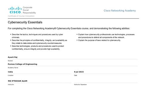 Ayush Raj On Linkedin Cisco Cisconetworkingacademy Cybersecurity Ciscocertification