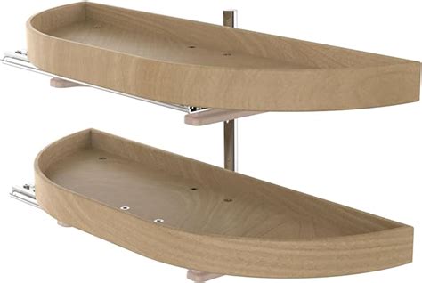 Amazon Com Rev A Shelf 32 Dual Shelf Half Moon Lazy Susan Organizer For Blind Corner Kitchen