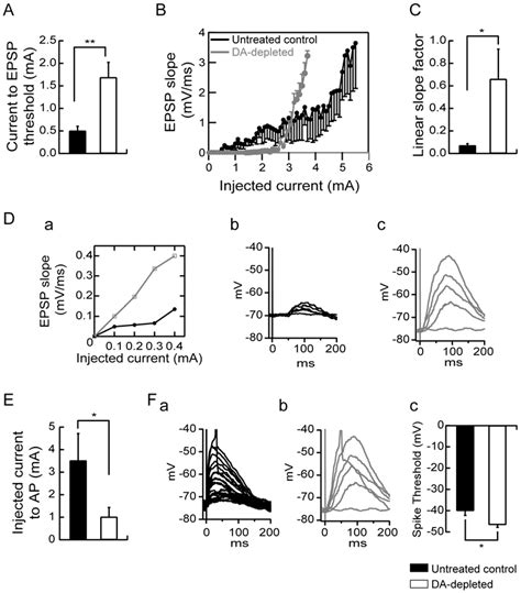 Dopamine Depletion Modulates Excitatory Synaptic Transmission A