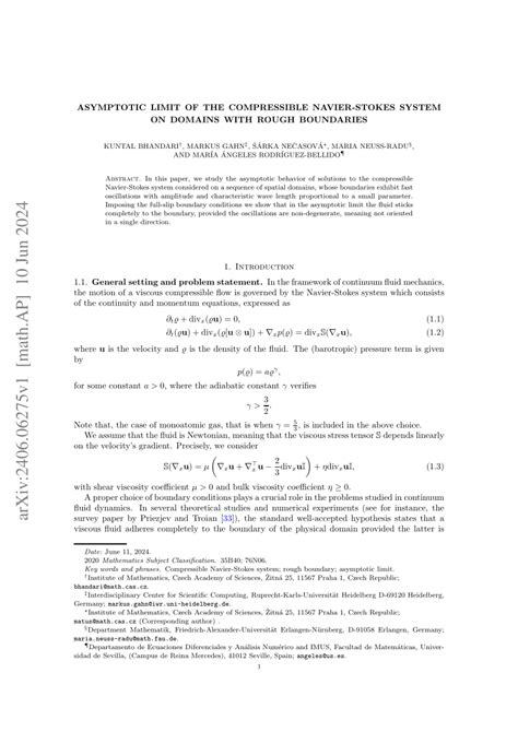 Pdf Asymptotic Limit Of The Compressible Navier Stokes System On