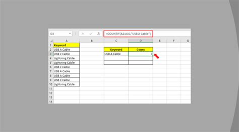 Easy Steps On How To Count The Repetition Of A Words In Excel