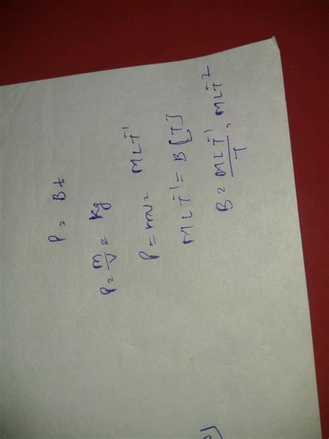 The Linear Momentum P Of A Particle Is Given As A Of Time T As P At Bt C The Dimensions
