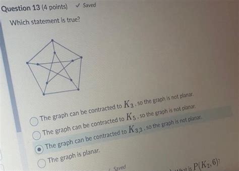 Solved Which Statement Is True The Graph Can Be Contracted