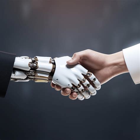 Premium Ai Image Exploring Humanmachine Collaboration Robotic