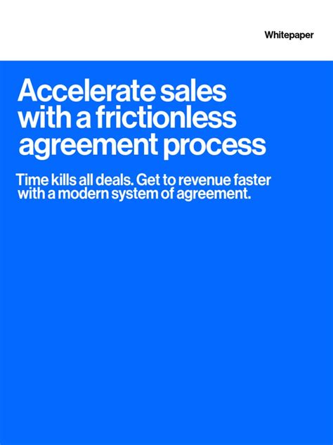 Accelerate Sales With A Frictionless Agreement Process Pdf Sales Customer Relationship