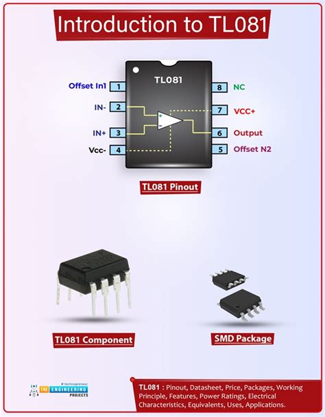 TL081 Op Datasheet Pinout Feature Applications The Engineering Projects