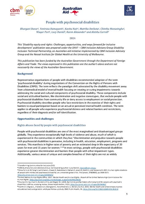 Cbm Nossal 2024 Disability Equity And Rights Essay People With Psychosocial Disabilities