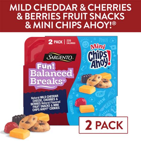 Sargento Fun Balanced Breaks® Natural Mild Cheddar Cheese Cherries And Berries Natural Flavored