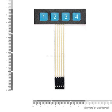 1x4 4 keys matrix membrane switch keypad in pakistan