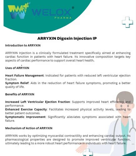 Arryxin Digoxin Injection Ip At ₹ 646 Vial India Surat Id 2854225678230