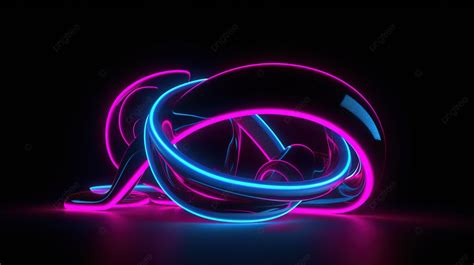 네온 불빛과 소용돌이치는 선으로 그리기 검정색 배경에 3d 렌더링 분홍색과 파란색 네온 불빛 모양 고화질 사진 사진 배경 일러스트 및 사진 무료 다운로드 Pngtree