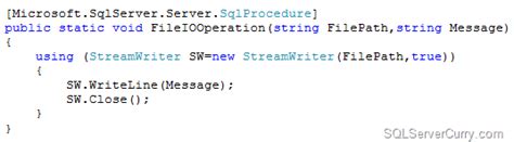 Sql Clr Stored Procedure Using Visual Studio 2010