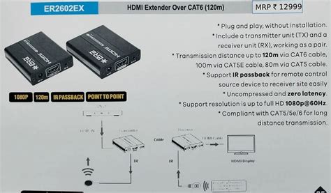 Hdmi Extender Over Cat M At Rs Piece Hdmi Extender In New Delhi Id