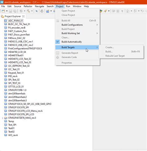 Not Able To Build A Project Imported From Another Stmicroelectronics Community
