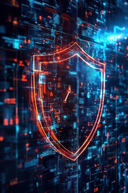 Digital Shield Cyber Security Concept Premium Ai Generated Image