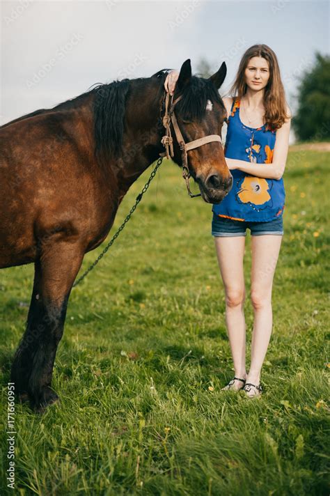 Young Skinny Beautyful Cutie Brunette Teen Girl With Naked Legs And