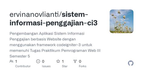 Github Ervinanovliantisistem Informasi Penggajian Ci3 Pengembangan