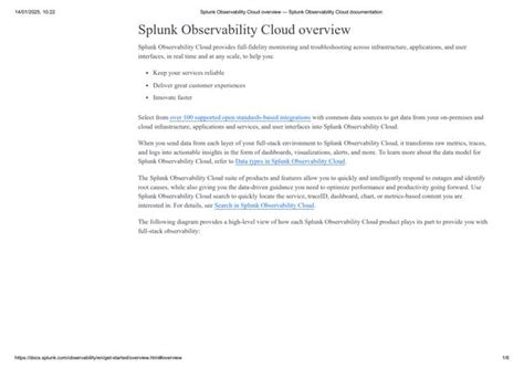 Splunk Observability Cloud Overview — Splunk Observability Cloud Documentation Pdf
