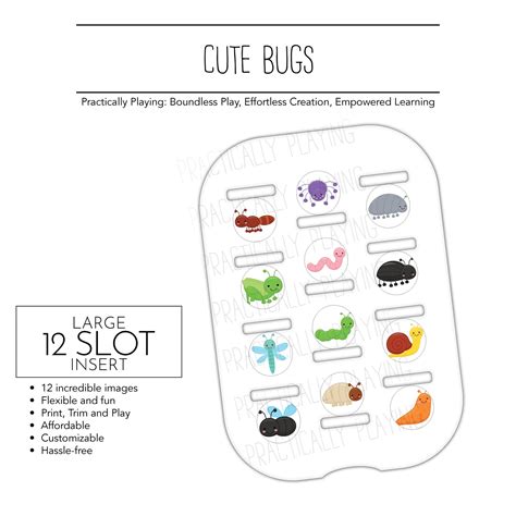Cute Bugs Action Pack Printable Inserts And Loose Parts Vip Only Cri