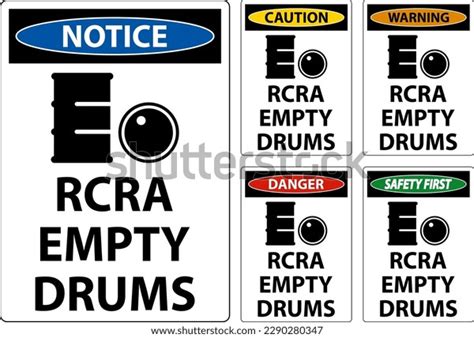Notice Sign Rcra Empty Drums On Stock Vector Royalty Free 2290280347 Shutterstock