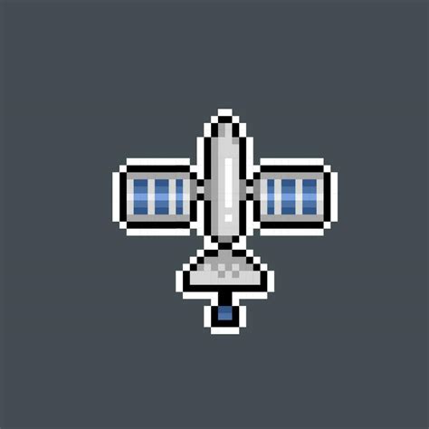 Satellite In Pixel Art Style 23339984 Vector Art At Vecteezy