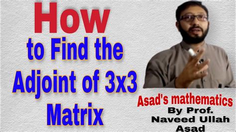 How To Find Adjoint Of X Matrix YouTube