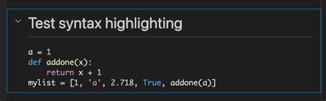improved python syntax highlighting in markdown cells · issue 5339 · microsoft vscode jupyter