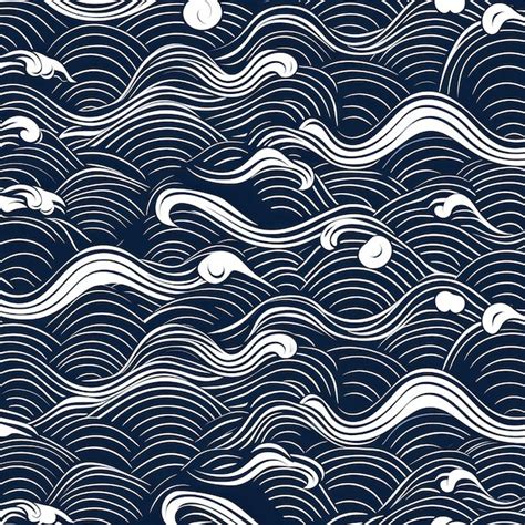 Premium Photo Chinese Wave Pattern Wallpaper In The Style Of Bess