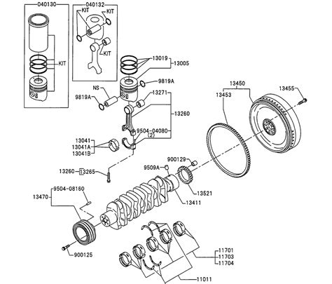 ENG 03 2 MAIN MOVING PARTS HINO J05E ENGINE Kobelco SK200 8 SK210LC 8