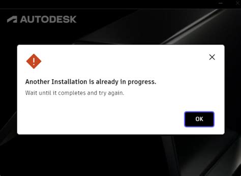 another installation is already in progress when deploying revit with