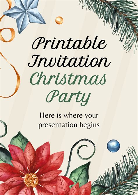 可打印请柬圣诞派对 节日ppt模版ppt模版免费下载 懒人ppt