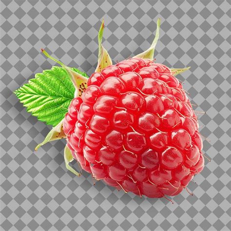 Raspberry Fruit With Small And Round Shape And Bright Red Co Isolated Object On Clean Background