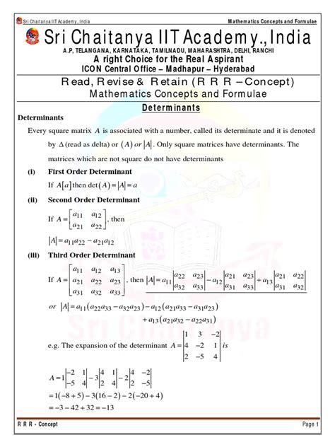 Determinants Pdf System Of Linear Equations Matrix Mathematics