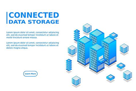 Conceptual Image Of Hightech Data Center With Mainframe Powered Server And Cloud Storage