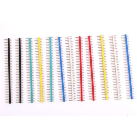 Jual Pcs Pin Male Single Row Pin Header Strip Mm Pitch Multicolor For PCB Di Seller
