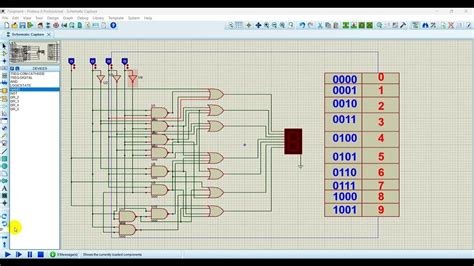 Simulation Of Bcd Code To 7 Segment Display Decoder Based On Proteus Using Nand Gates Youtube