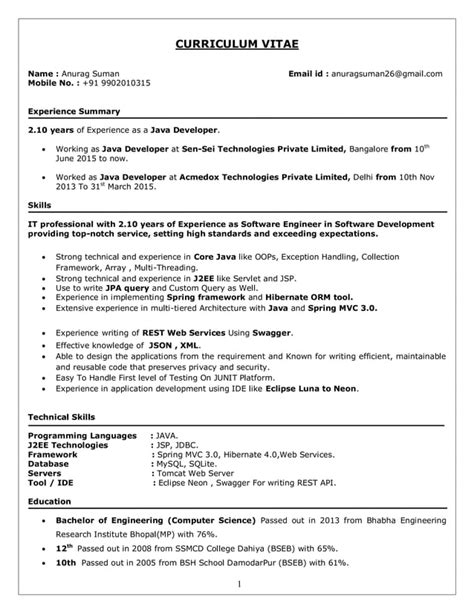 Anurag Suman Java Developer Pdf Free Download