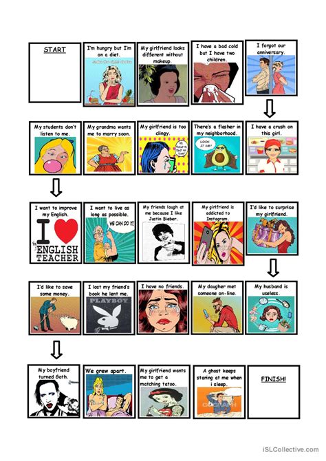 HELP Advice Needed Board Game English ESL Worksheets Pdf Doc