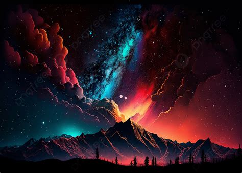 밤 별이 빛나는 하늘 화려한 배경 밤 별이 빛나는 하늘 카 이윤 배경 일러스트 및 사진 무료 다운로드 Pngtree