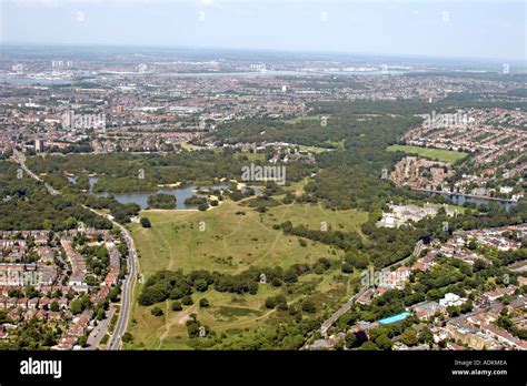 Oblique High Level Aerial View West Of Wanstead Park Towards