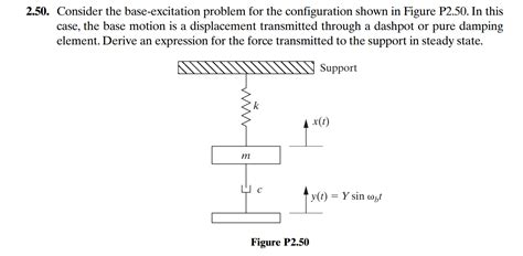2 50 consider the base excitation problem for the configuration shown