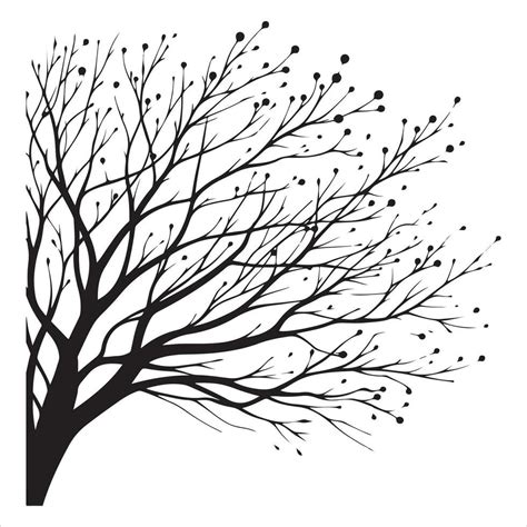 Minimal Autumn Naked Tree Vector Silhouette 36271920 Vector Art At Vecteezy