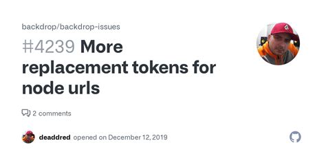 More Replacement Tokens For Node Urls · Issue 4239 · Backdropbackdrop
