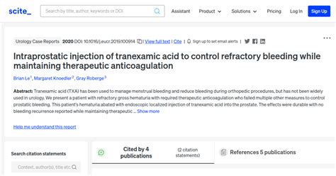 Intraprostatic Injection Of Tranexamic Acid To Control Refractory