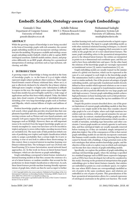 Pdf Embeds Scalable Ontology Aware Graph Embeddings