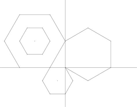 An Image Of Three Hexagonals In The Same Pattern