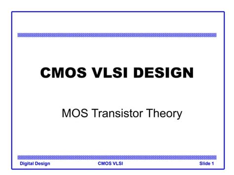 Mos Transistor Theory Pptx