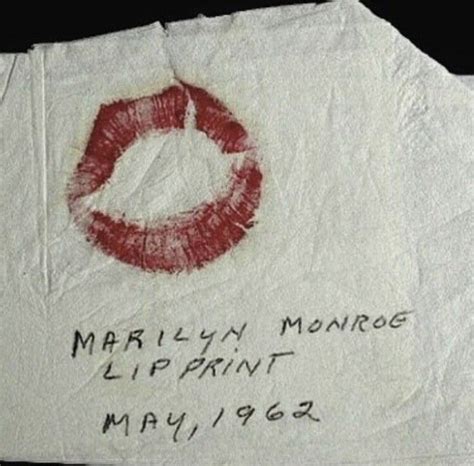 Marilyn Monroe Lip Print May 1962 💋 Marilyn Monroe Lips Print Print