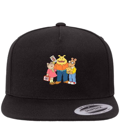Binky Arthur And A Friend Cartoon Figure Customized Design On Wool 5 Panel Cap Hat