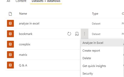 exporting table visual data in to excel template microsoft fabric